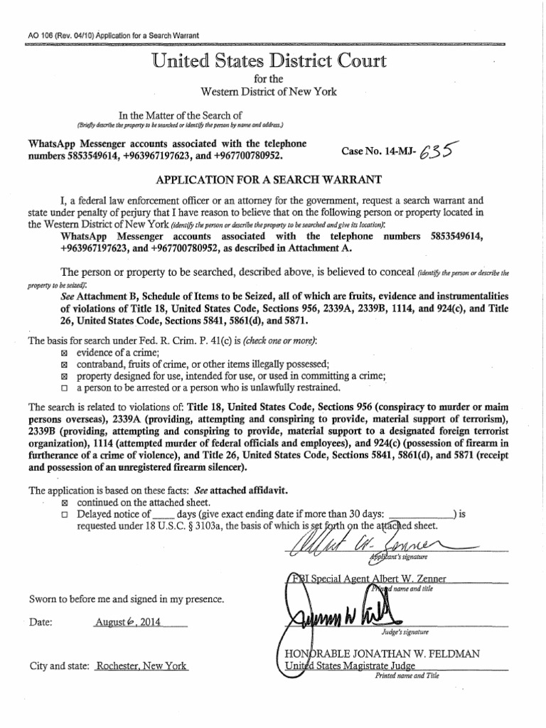 Mufid Elfgeeh Search Warrant | PDF | Social Science | Law