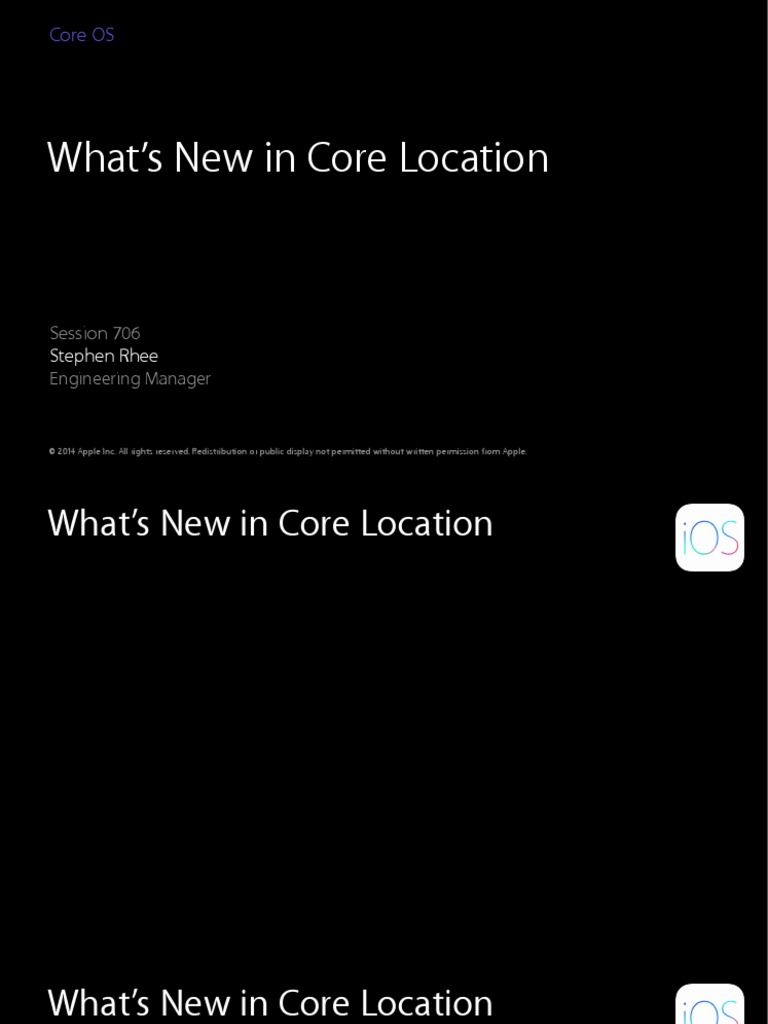 Whats New in Core Location | PDF | Ios 8 | Ios