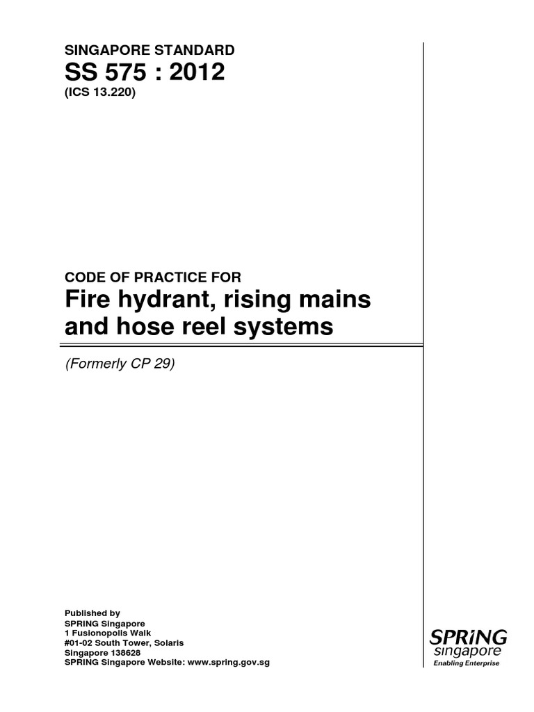 CODE of PRACTICE For Fire Hydrant Rising Mains and | PDF