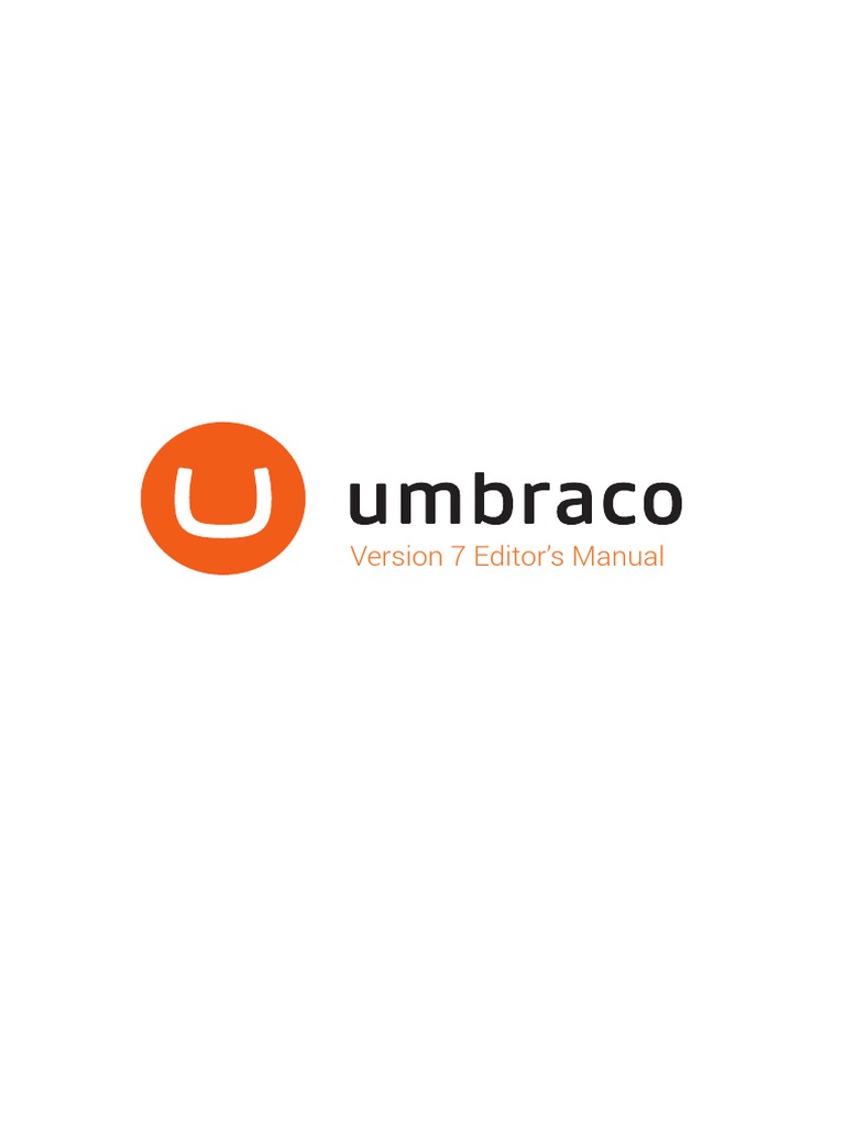 Umbraco 7 Editor's Manual | PDF