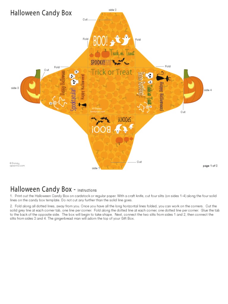 Halloween Candy Box Printable 0909 | PDF | Home & Garden