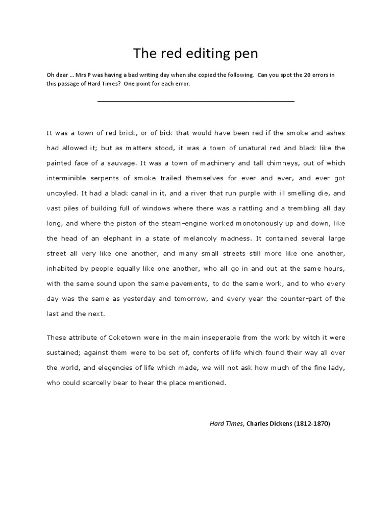 The Red Editing Pen 1 - Dickens | PDF