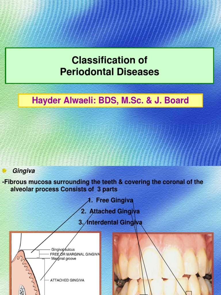 Classification of Periodontal Diseases 3rd Year | PDF | Periodontology ...