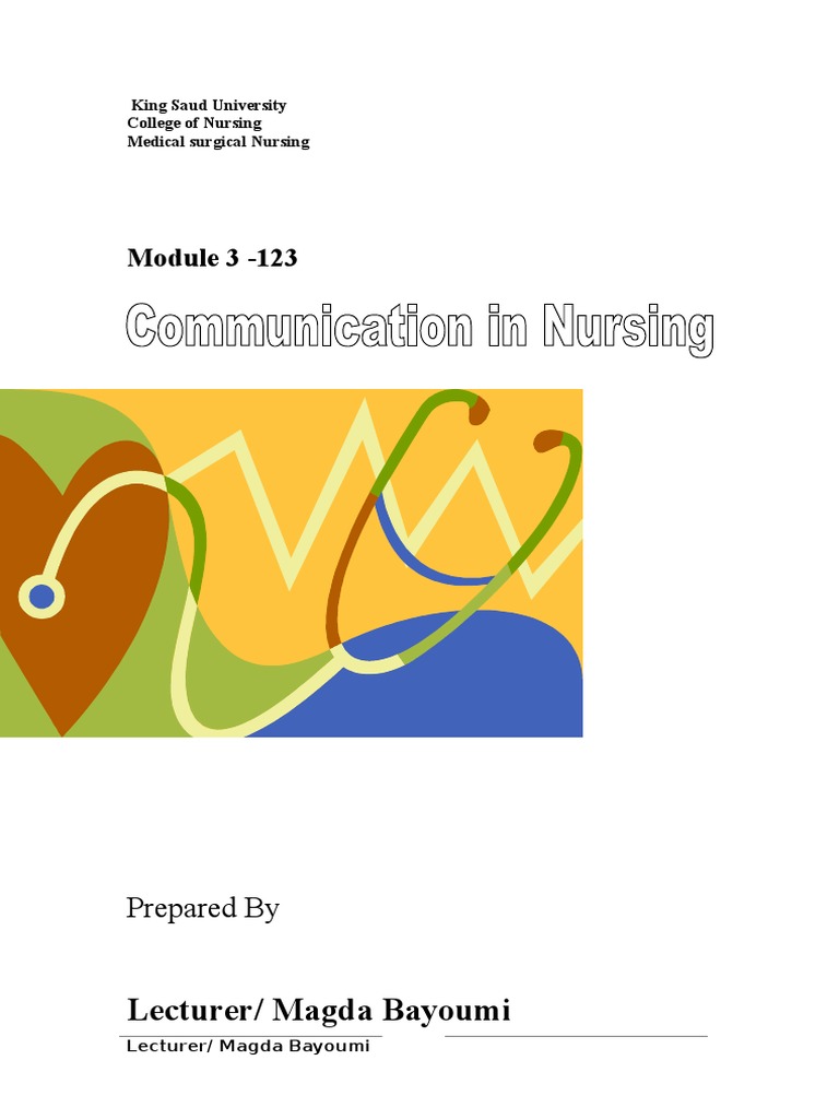 Communication in Nursing | PDF | Nonverbal Communication | Communication