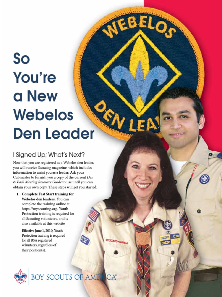 Webelos Den Leader Introduction | PDF | Scouting | Boy Scouts Of America