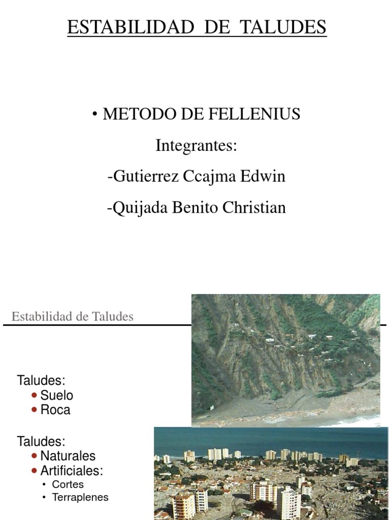Metodo de Fellenius | Descargar gratis PDF | Falla (geología) | Suelo