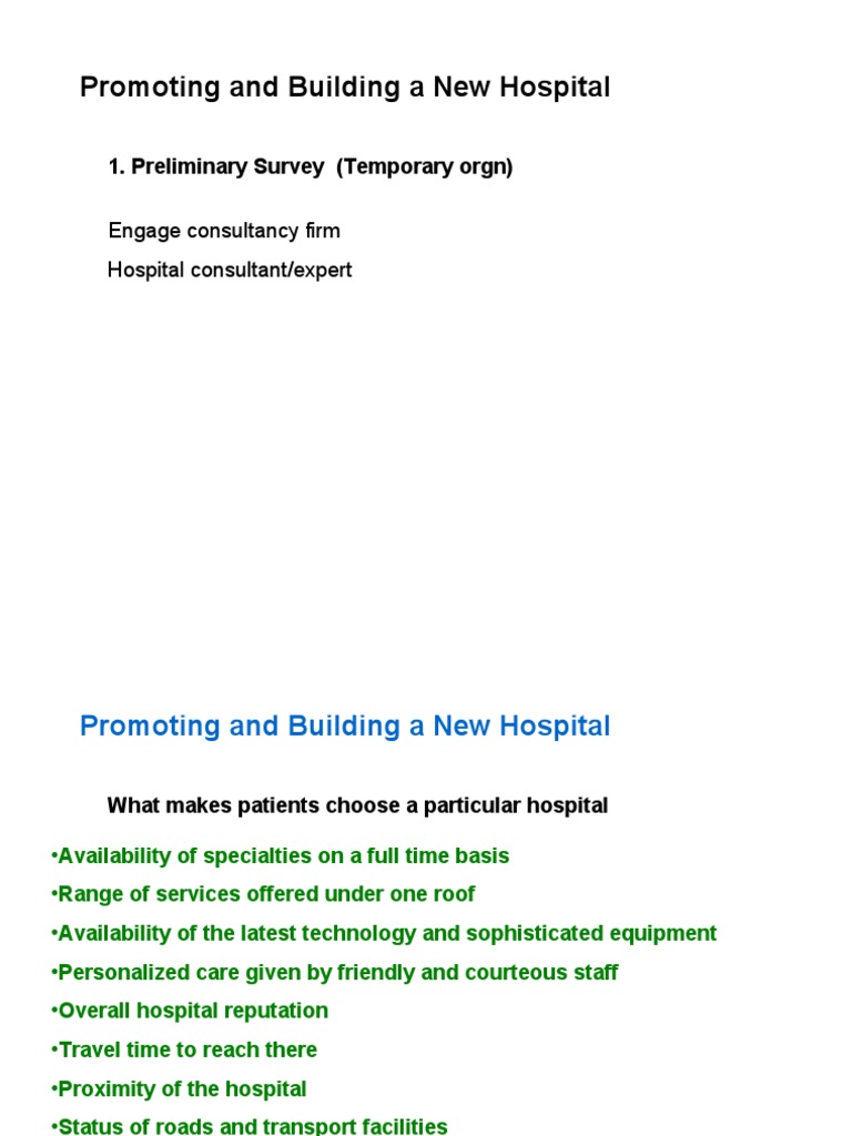 Building a New Hospital: Key Steps | PDF | Hospital | Intensive Care Unit