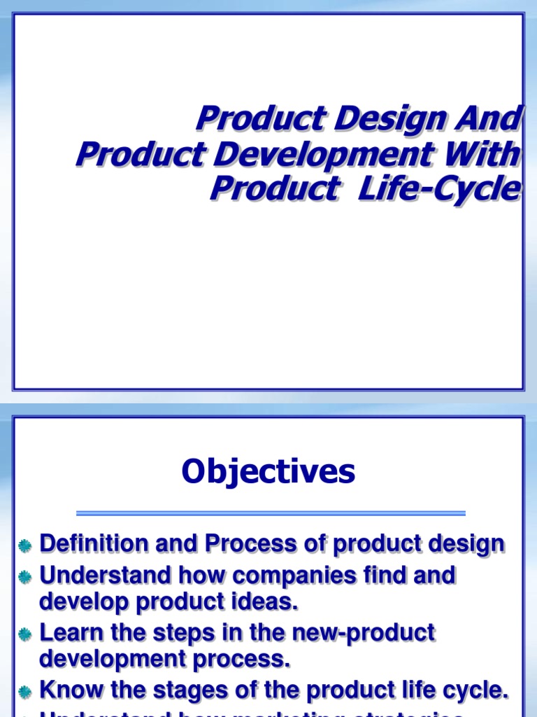 Product Design and Produc Development With Product Life Cycle | PDF ...