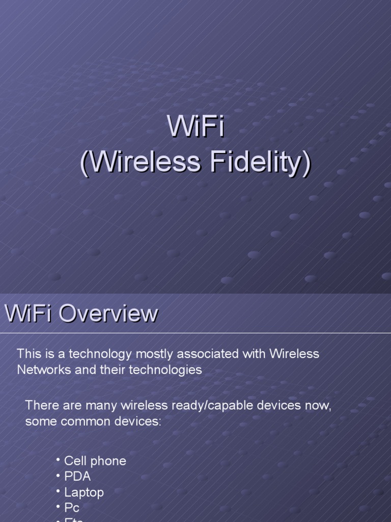 Wifi General | PDF | Wi Fi | Wireless Access Point
