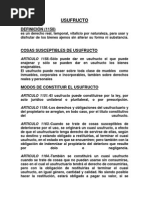 Elementos Del Usufructo | PDF