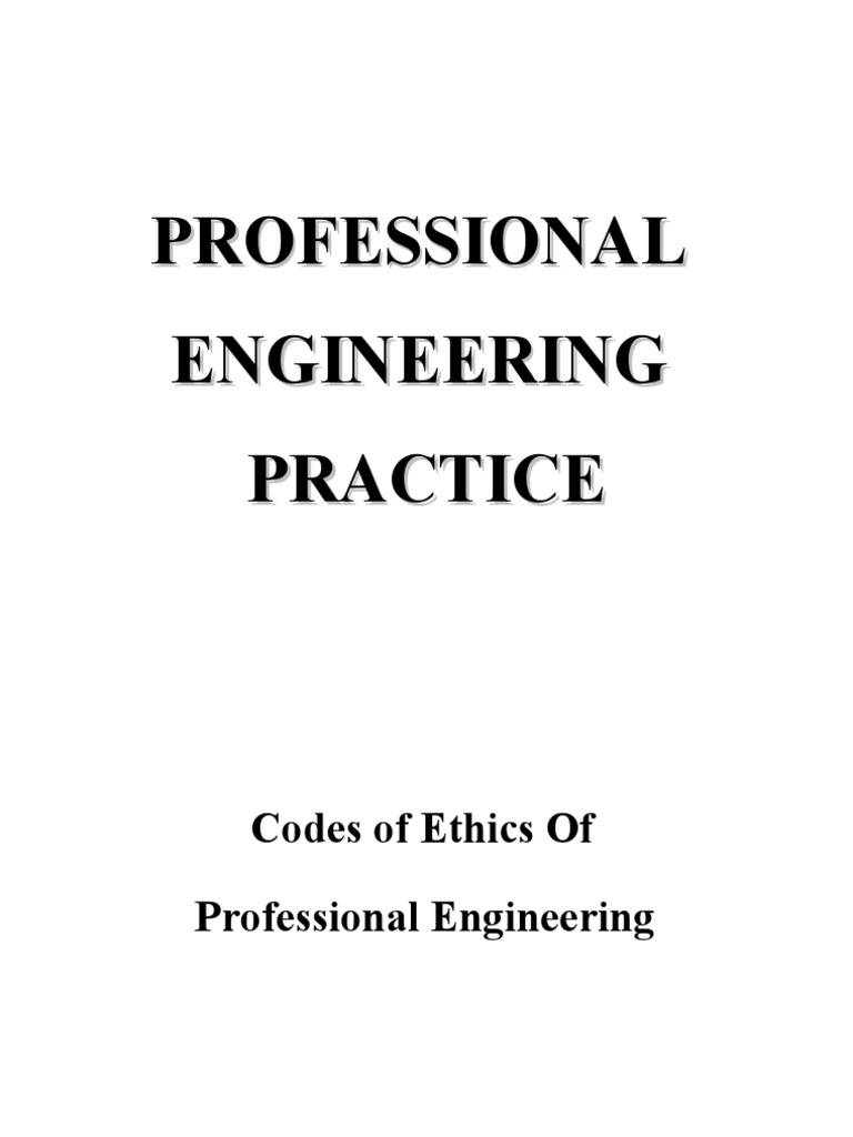Codes of Ethics of Professional Engineering | PDF | Institute Of ...