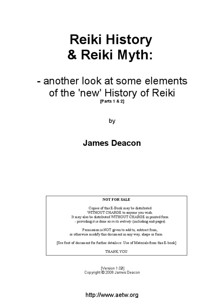 Reiki History & Myth | PDF | Mikao Usui | Christian Denomination