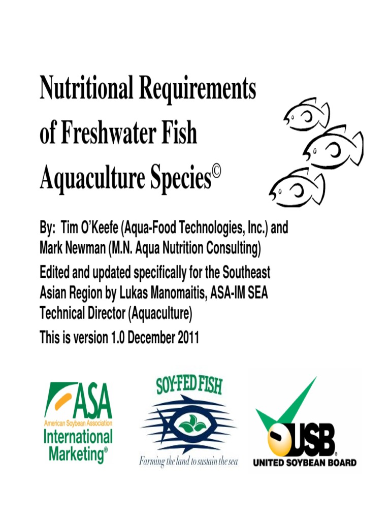 Freshwater Fish Nutrition | PDF | Carbohydrates | Soybean
