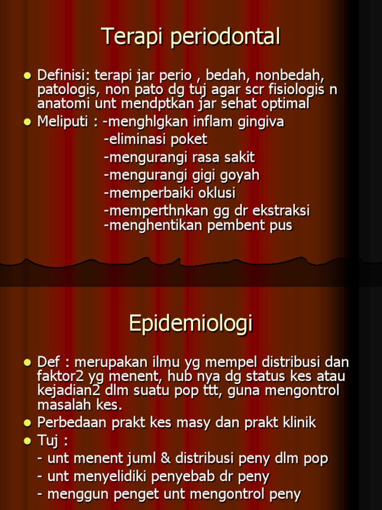 Terapi Periodontal: Definisi dan Fase | PDF