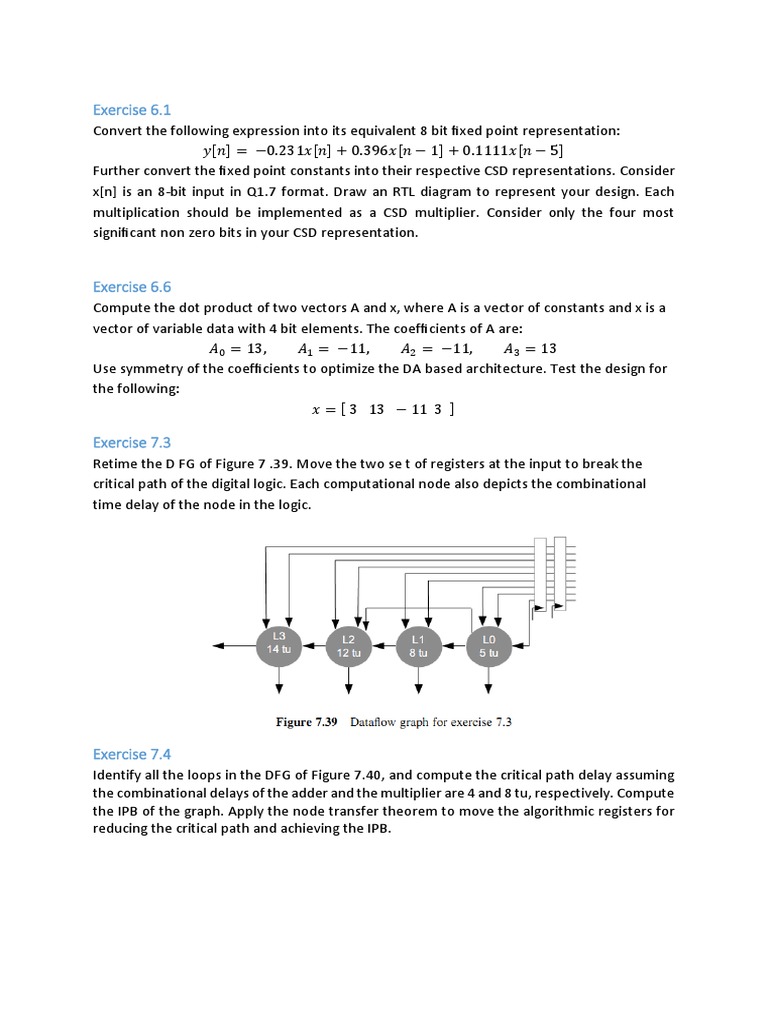 Convert fixed-point expression to CSD and draw RTL diagram | PDF ...