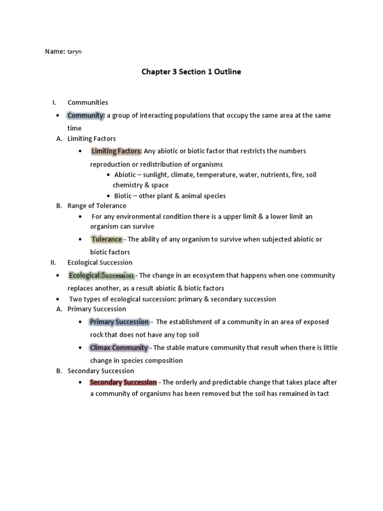 Chapter 3 Section 1 Outline | PDF | Science & Mathematics | Technology ...