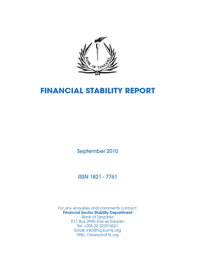Tanzania Financial Stability Report 2010 | PDF | Foreign Exchange ...