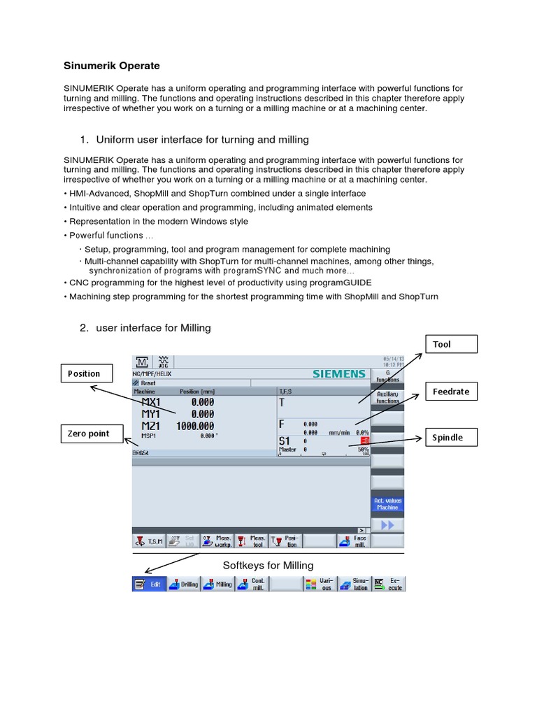 Sinumerik Operate | PDF | Machining | Numerical Control