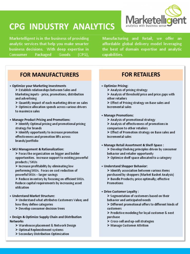 CPG Analytics - Marketelligent | PDF | Retail | Analytics
