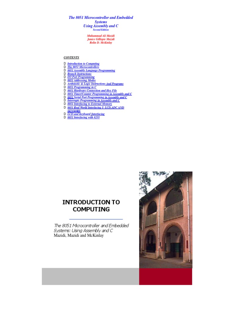 The 8051 Microcontroller and Embedded Systems Using Assembly and C | PDF