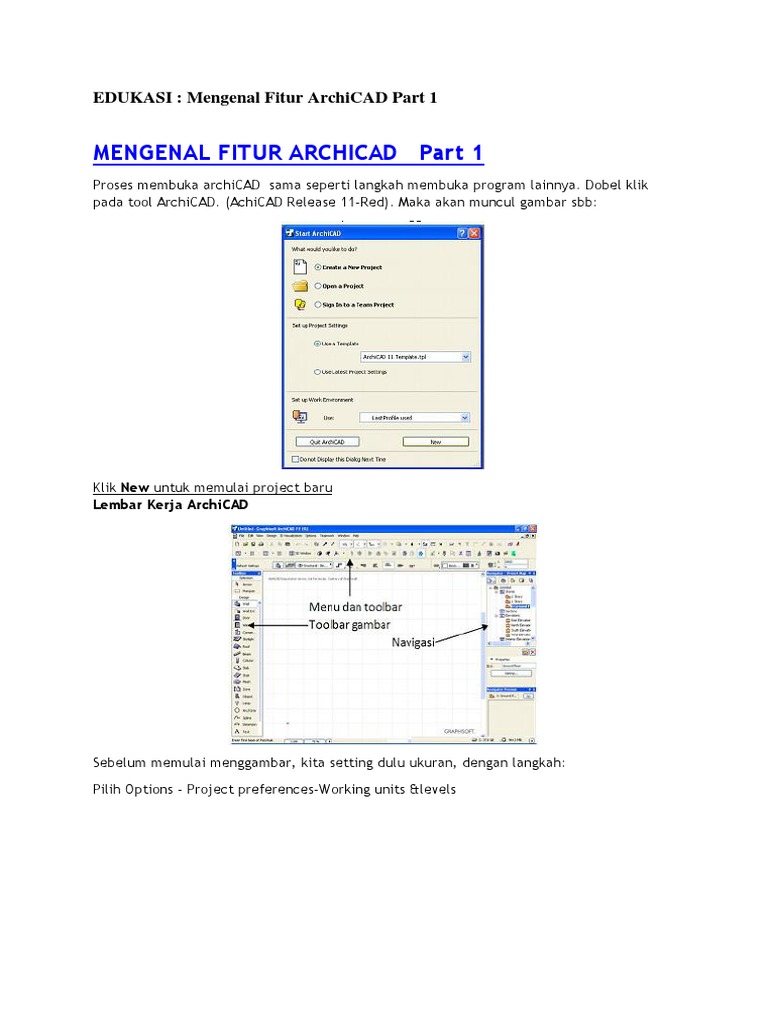 Tutorial Archi Cad | PDF