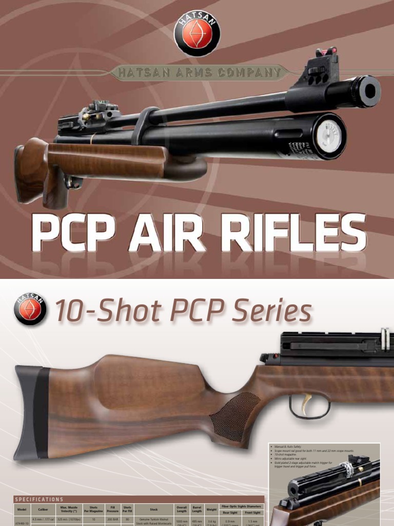 Specifications and Features of the Hatsan AT44 PCP Air Rifle Series: 10 ...