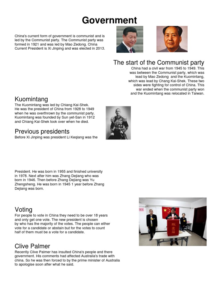 China Government | PDF | Politics
