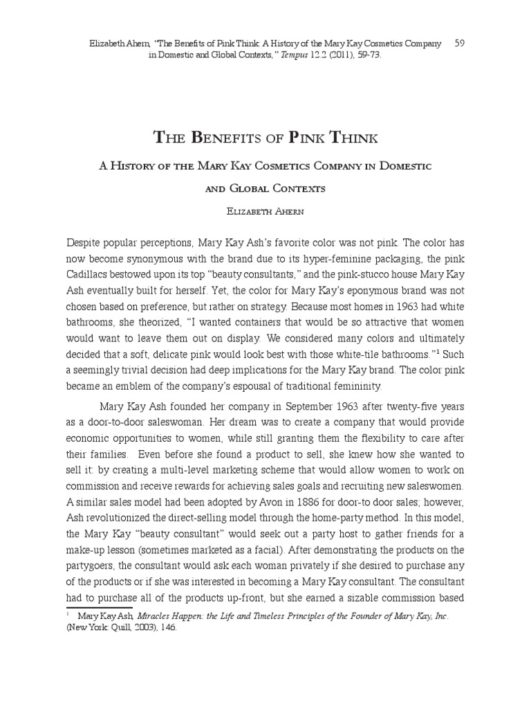 Mary Kay CAse Study | PDF | Gender Role | Femininity