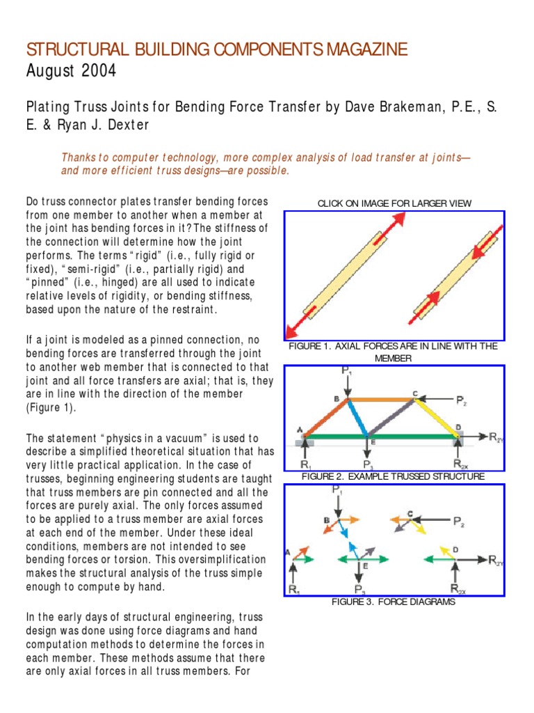Pin Vs Fixed Joints in Truss | PDF | Truss | Structural Analysis