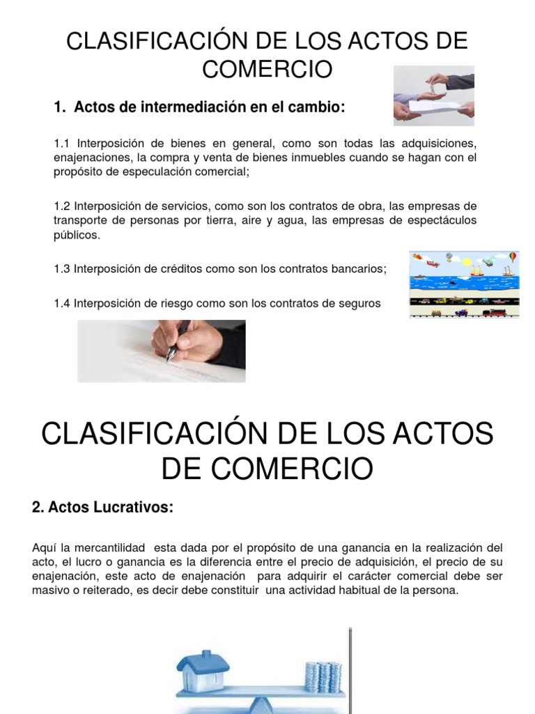 Clasificación de Los Actos de Comercio.1 | PDF