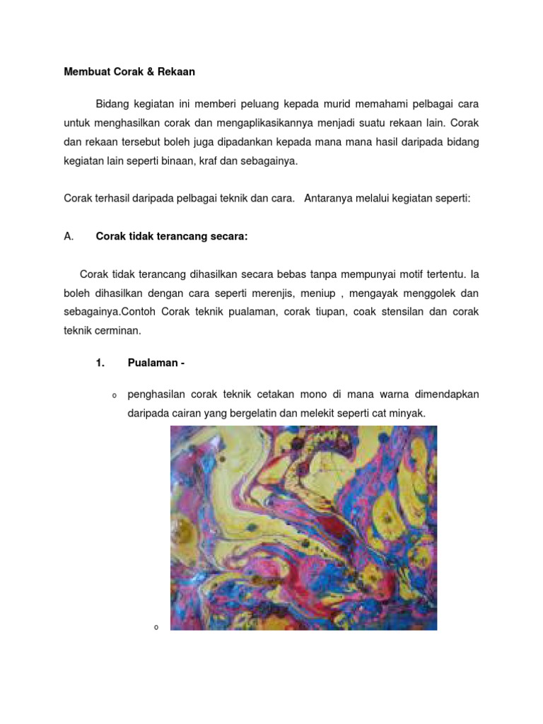 Bidang Membuat Rekaan Dan Corak