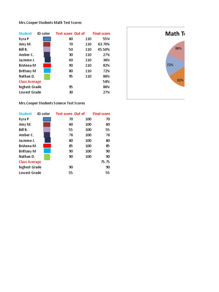 Ashley Cooper Excel Activity | PDF