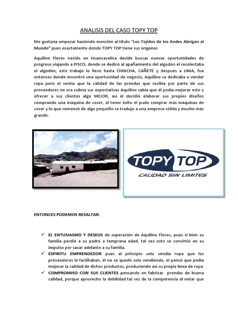 Analisis Del Caso Topy Top | PDF | Ropa | Business