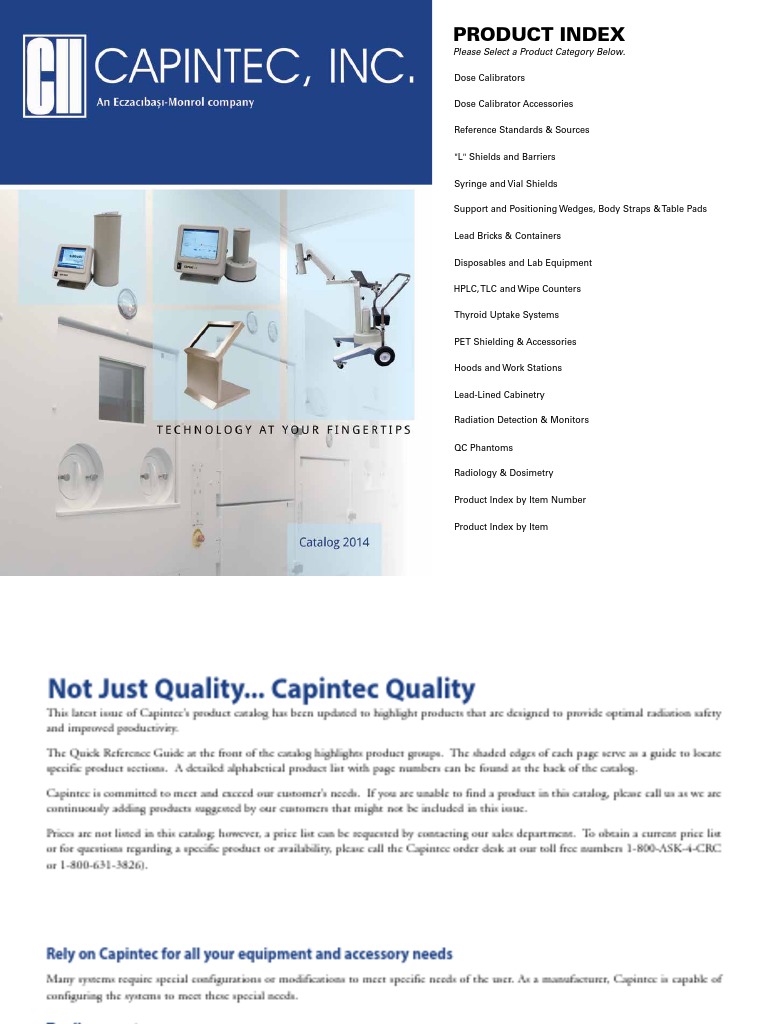 Capintec 2014 | PDF | Calibration | Radiation Protection