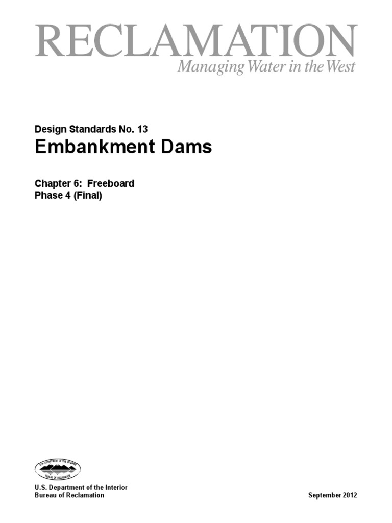 Freeboard Guidelines for Embankment Dams | PDF | Dam | Reservoir
