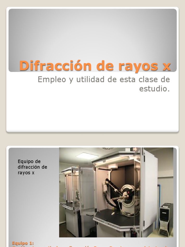 Difraccion de Rayos X Presentacion2 | PDF | Cristalografía de rayos X ...