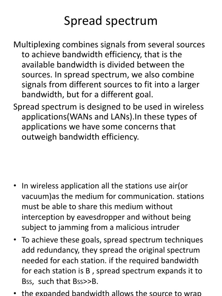 DSSS | PDF | Bandwidth (Signal Processing) | Bit