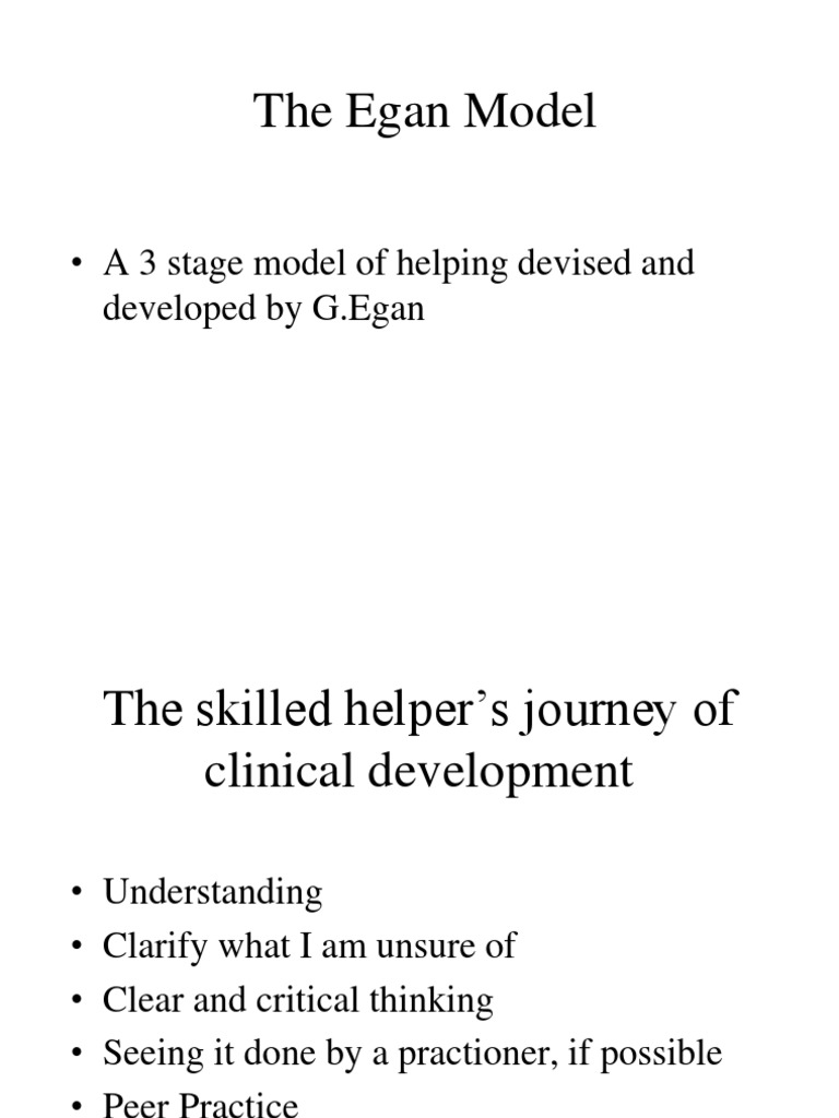 Egan Model 1 | PDF | Psychotherapy | Forgiveness