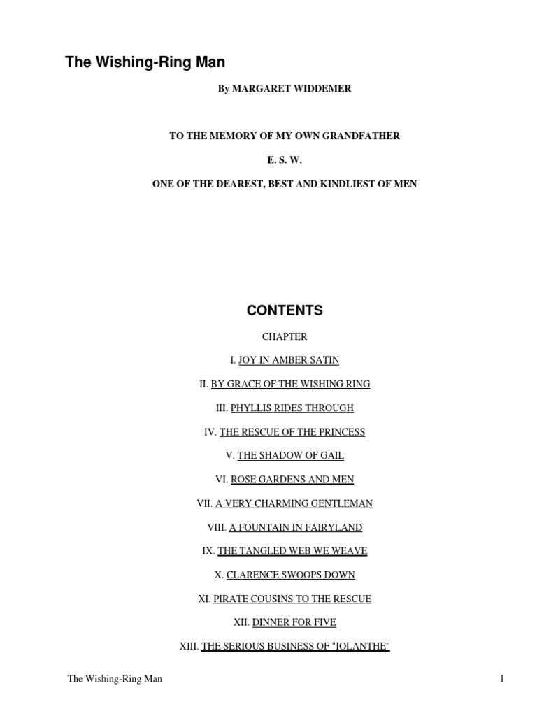 The Wishing-Ring Man by Widdemer, Margaret, 1884-1978 | PDF