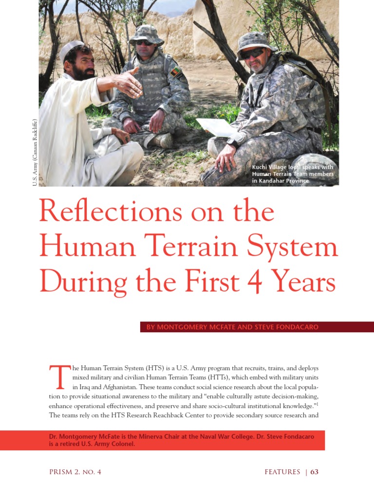 Reflections On The Human Terrain System During The First 4 Years ...