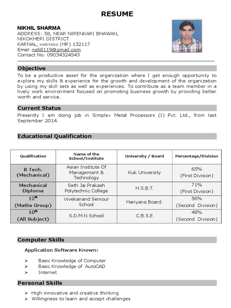 Nikhil Resume. | PDF