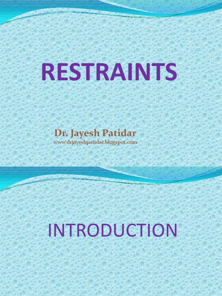 Restraints | PDF | Elbow | Knot