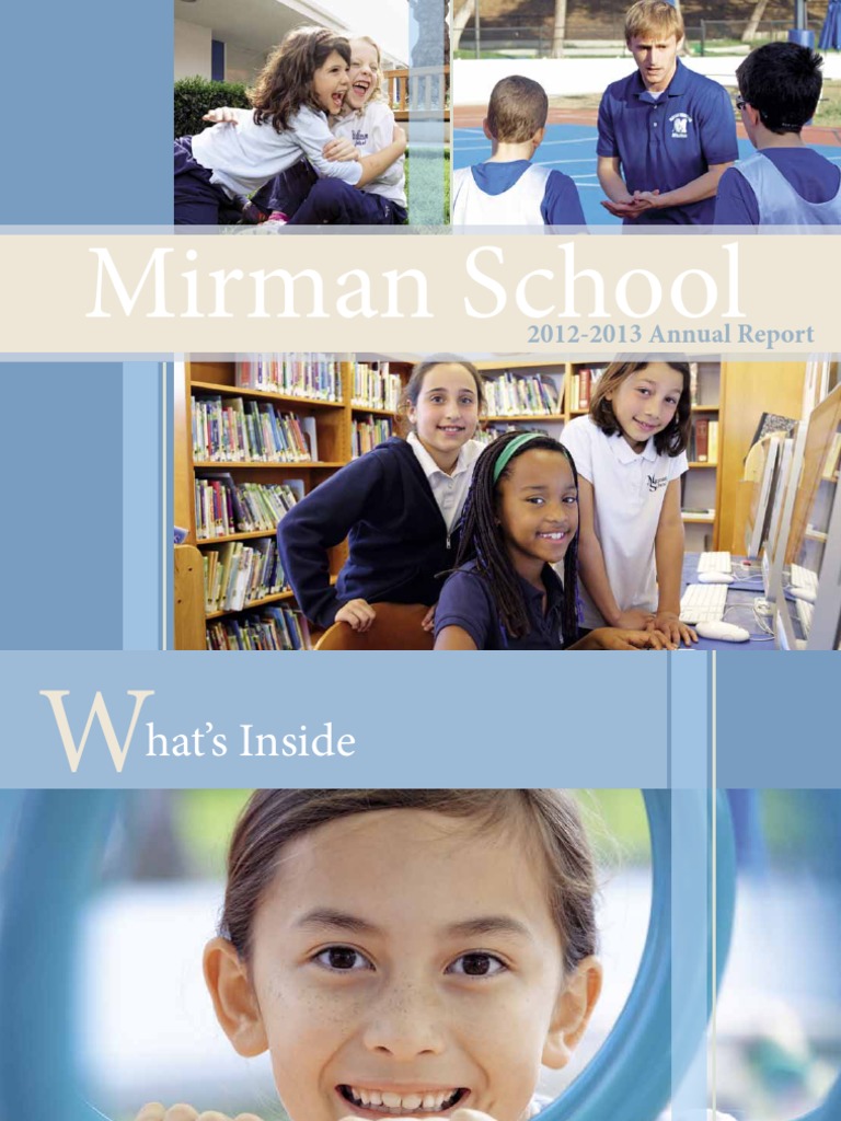 Mirman School Annual Report 2012-2013 | PDF | Fundraising