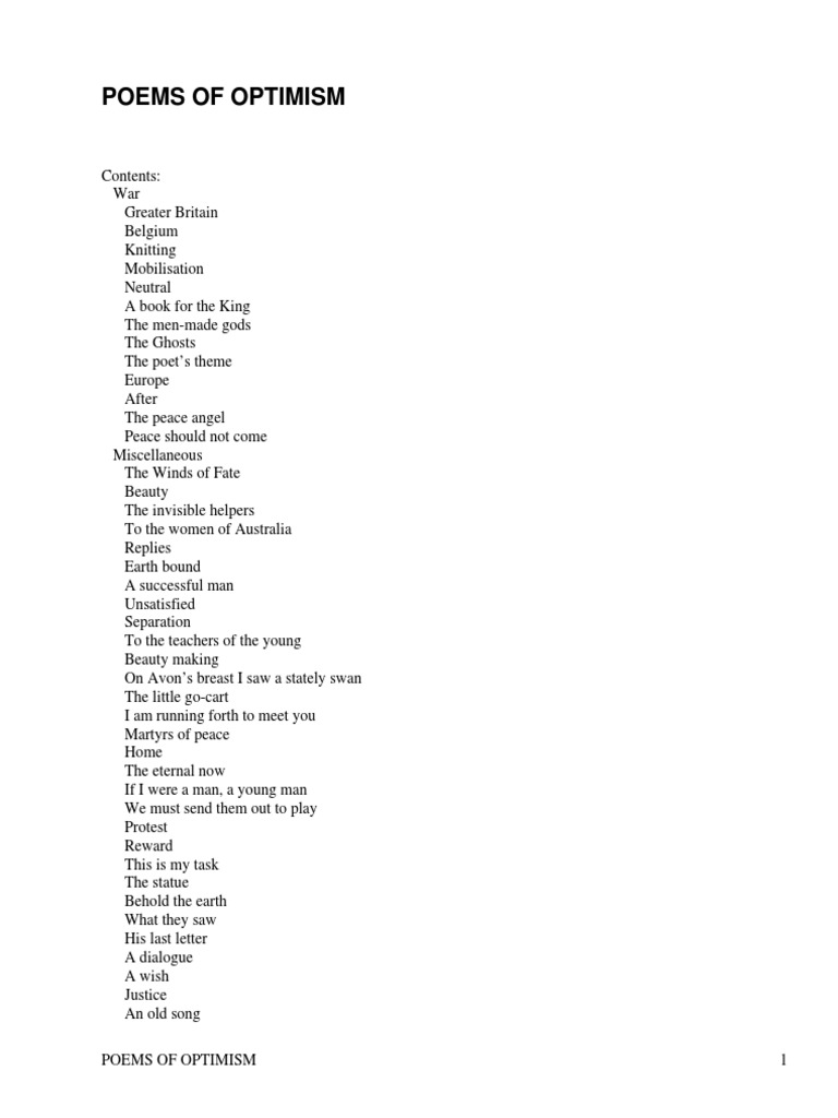 Poems of Optimism by Wilcox, Ella Wheeler, 1855-1919 | Ghosts | Seven ...