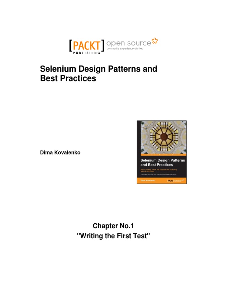 Selenium Design Patterns and Best Practices Sample Chapter | PDF | Selenium (Software ...
