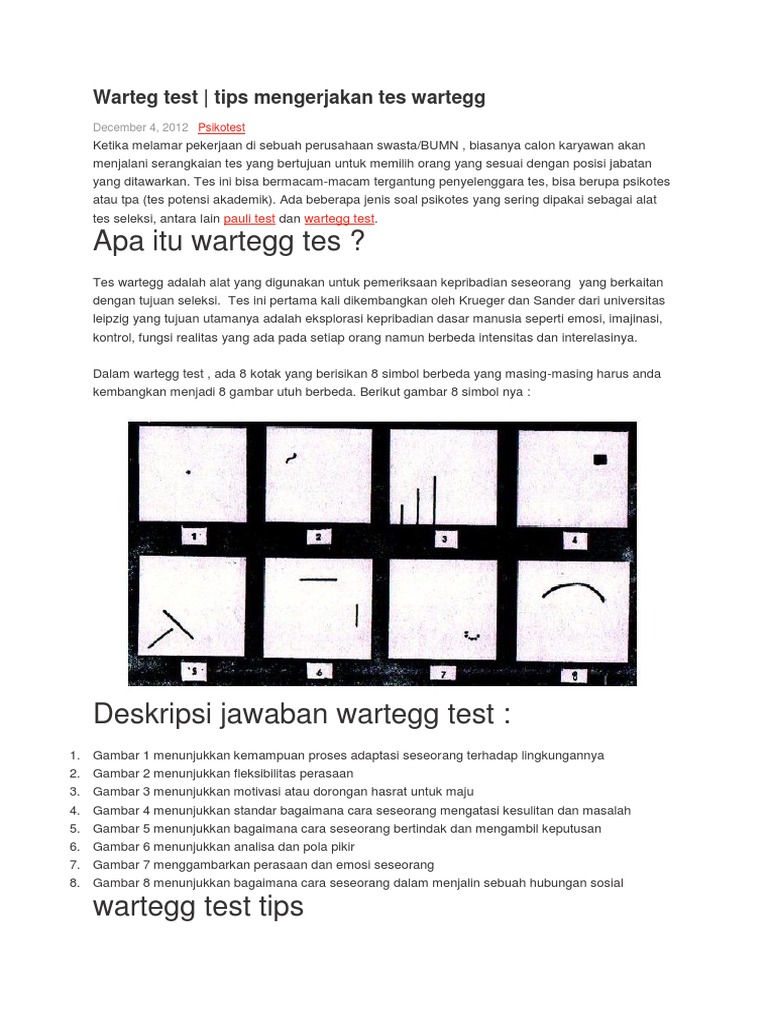 Warteg Test | PDF
