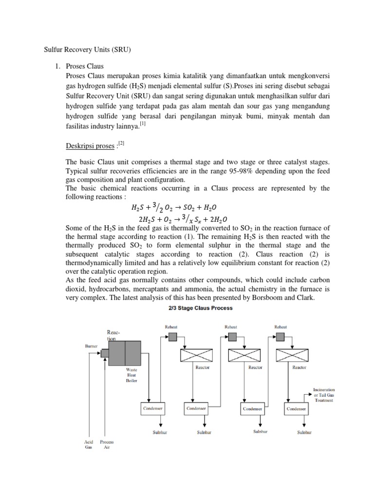 Sulfur Recovery Units (SRU) | Sulfur | Catalysis