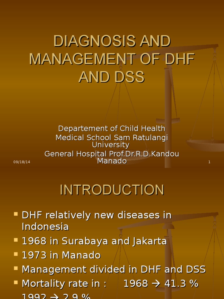 Diagnosis and Management of DHF and Dss | PDF | Medical Specialties ...