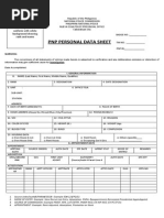 Blank PNP PDS | PDF