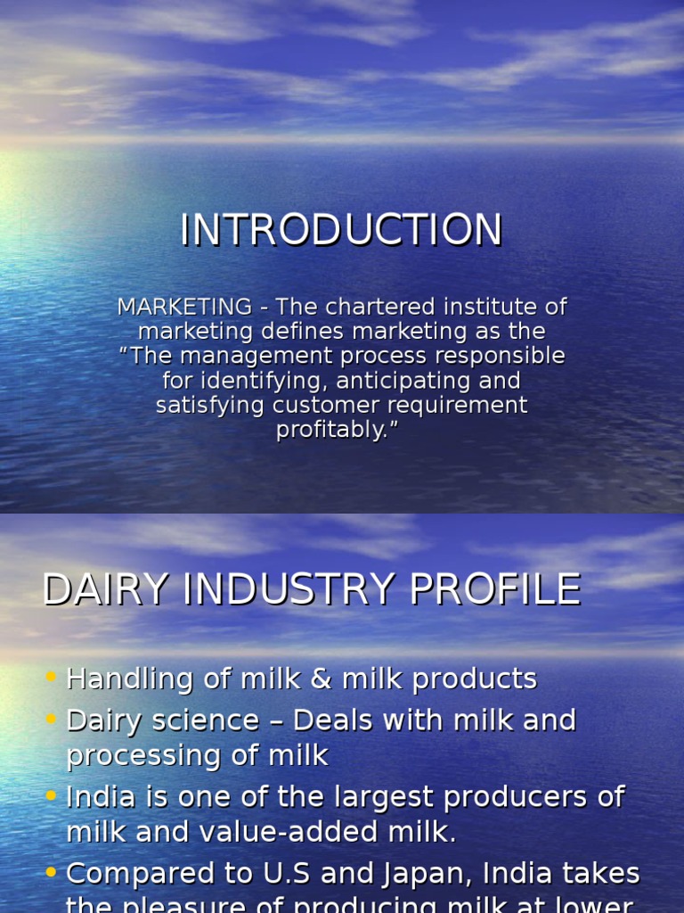 Introduction | PDF | Retail | Milk